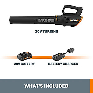 WORX 20V Turbine Cordless Two-Speed Leaf Blower Power Share - WG547 (Battery & Charger Included)