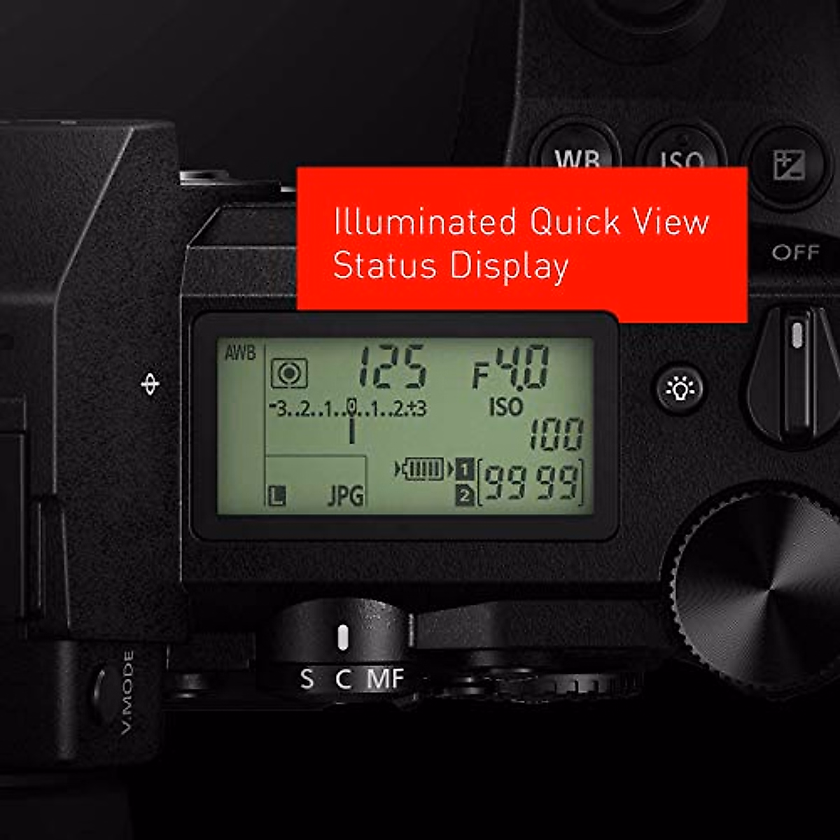 Panasonic LUMIX S1R Full Frame Mirrorless Camera with 47.3MP MOS High Resolution Sensor, L-Mount Lens Compatible, 4K HDR Video and 3.2” LCD - DC-S1RBODY (Renewed)