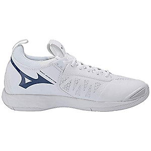 Mizuno 430260.0051.16.1150 Wave Momentum Women's Volleyball Shoe White-Navy (0051) 11 1/2 (1150)