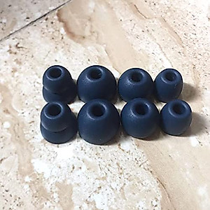 Atneway Replacement Silicone Earbuds Ear Tips Eargels Buds Set Compatible with Beats by Dr. Dre Powerbeats Pro Wireless in-Ear Earphones (4 Pairs/Navy Blue),large