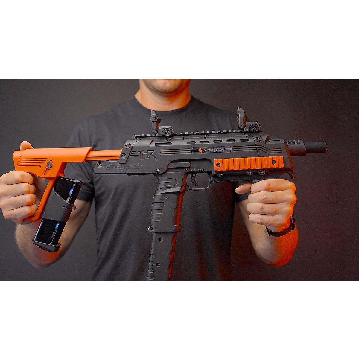 Byrna TCR Ultimate Bundle Tactical Compact Air Rifle with Bag, CO2 Cartridges and Projectiles - Ultimate Tool for Non Lethal | Self | Home | Personal | Defense, Training and Fun - .68 Caliber