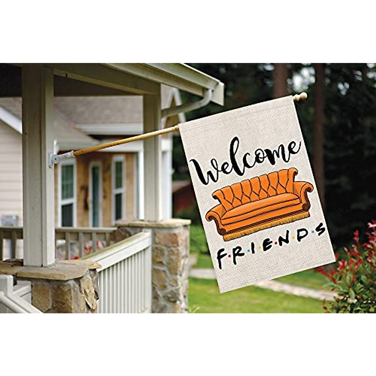 Fri Themed Welcome Home Decor Garden Flag Yard Porch House Flag for Outside Decoration (Welcome Fri)
