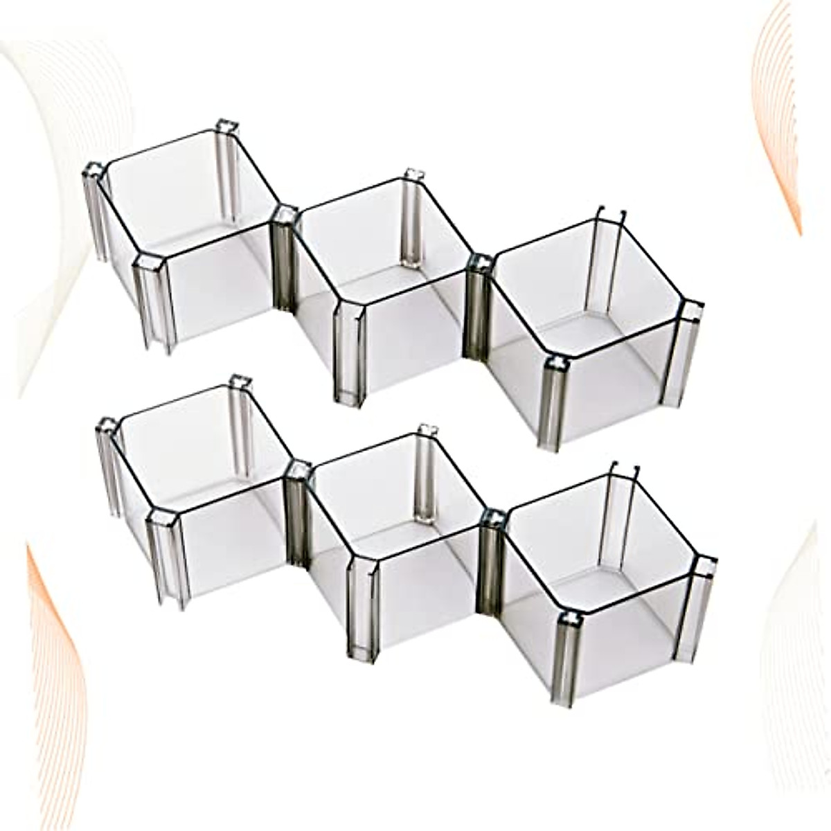 Zerodeko Desk Drawer 12 Pcs Plastic Organizer Box Underwears Storage Box Desk Storage Holder Desk Storage Box Storage Container Bra Sock Travel Grey Partition Socks Storage Container
