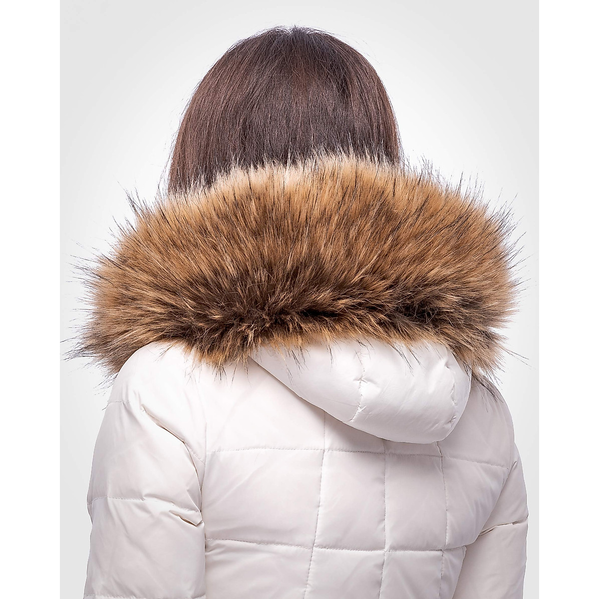 Futrzane Classic Hood Trim - Faux Fur Trim for Hood Replacement - Fur Attachment (M, Bronze Classic)