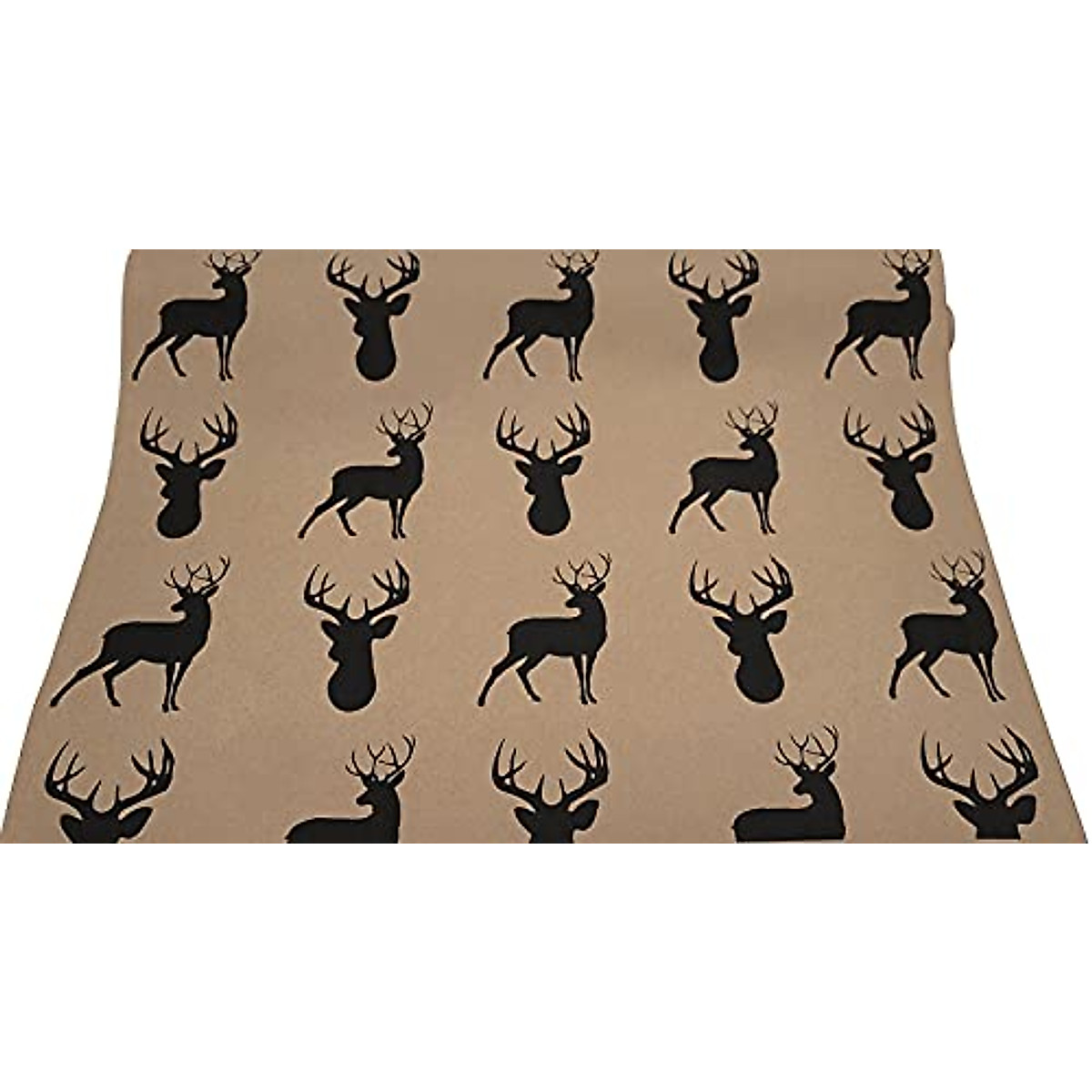 White Tailed Deer on Kraft Gift Wrapping Paper - 24"x10'