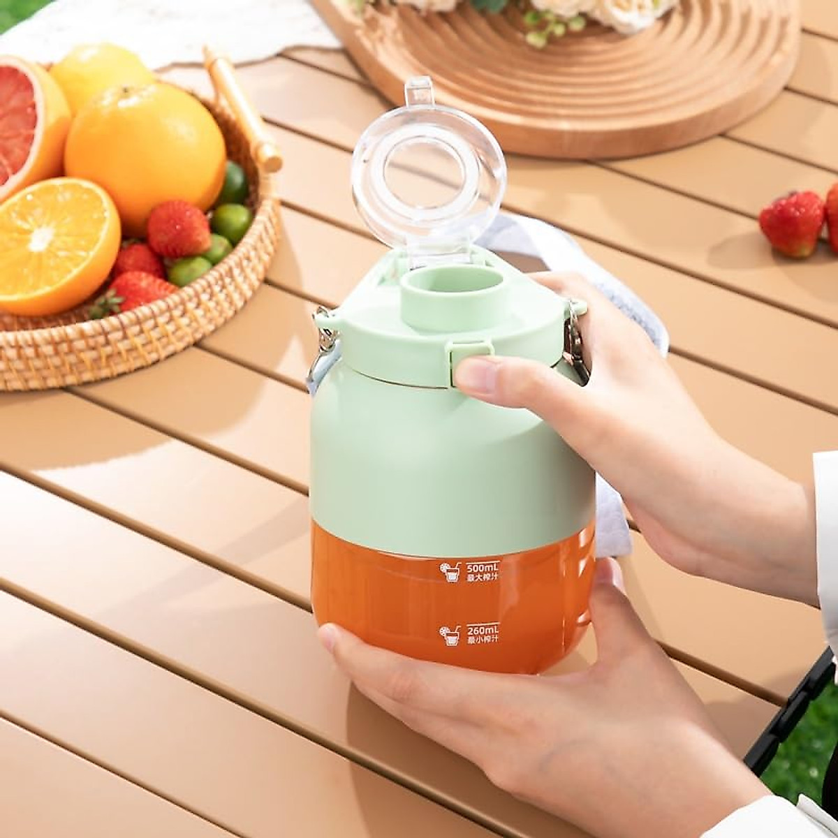Ostmars Blender Cup, Ostmars Juicer Cup 800ml, Ostmars Portable Juicer Cup- Portable Juicer Wireless Electric Juice Cup (1 PCS/Green)