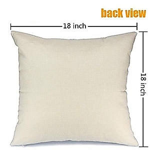 Decorative Linen Throw Pillow Cover Cushion Case Grain Wind Rural Design Summer with Farm Land Landscape Harvest Village Old Windmill Parks Outdoor Farmhouse Pillowcase for Car Couch 16x16 Inch