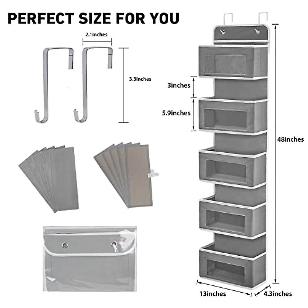 LLdress 5-Shelf Over The Door Organizer,Hanging Storage Organizer,Baby Organizer for Nursery, Pantry, Closet