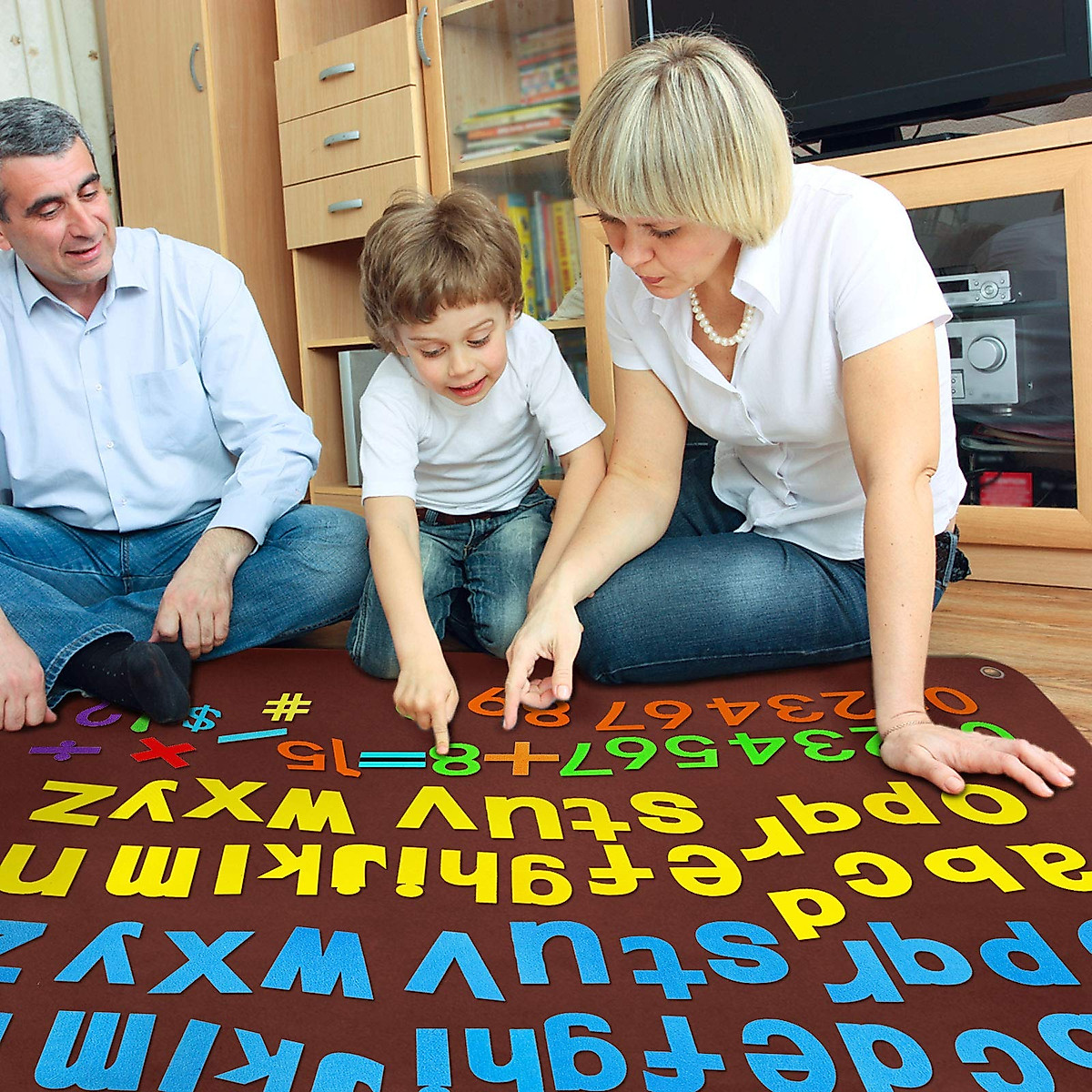 Toddlers Toys Felt-Alphabet Letters Numbers for Preschool Learning Activity with 107 Pieces ABC Upper Lower Case Letters, Numbers Children Felt Wall Sensory Activity Toys