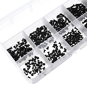 CocinaCo 500Pcs Universal Laptop Notebook Computer Flat Head Screw Assortment Kit with Screwdriver