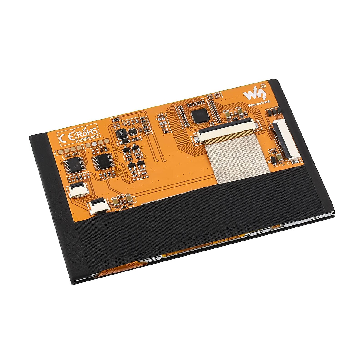 waveshare 4.3inch DSI Display, 800 × 480 Resolution, IPS, Compatible with Raspberry Pi 4B/3B+/3A+/3B/2B/B+/A+, CM3/3+/4, Touch Version