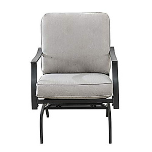 Amazon Brand - Ravenna Home Archer Steel-Framed Outdoor Patio Deep-Seat Chairs, Set of 2, 31"W, Gray