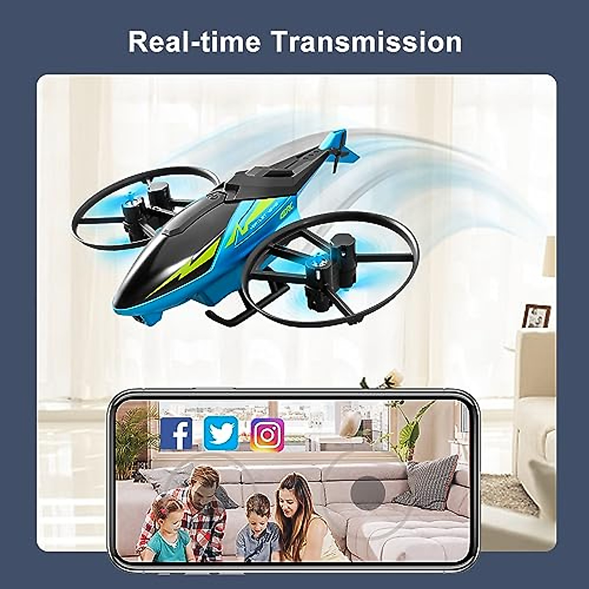 4DRC M3 Drone with 1080p Camera for Adults Kids,HD FPV Live Video RC Helicopter Quadcopter for Beginners Toys Gifts,With 2 Battery,3D Flips,Gestures Selfie, Altitude Hold, One Key Start,Trajectory