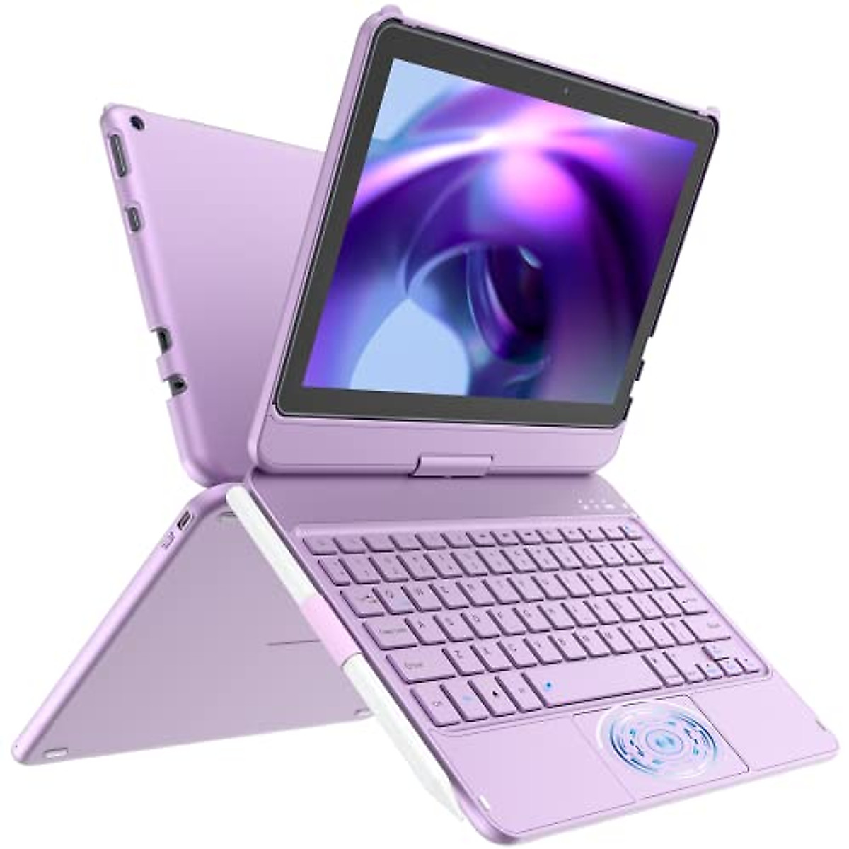 Touch Keyboard for All-New Kindle Fire HD 10 Tablet&Fire HD 10 Plus(Only Compatible 11th Generation,2021 Release)10.1"-360° Rotatable Touchpad Keyboard Case,Thin&Protective for Fire HD 10 tablet(2021)
