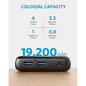 Anker Portable Charger, PowerCore III Elite 19200 60W Power Bank Bundle with 65W PD Wall Charger for USB C MacBook Air/Pro/Dell XPS, iPad Pro, iPhone 12/11/mini/Pro and More