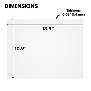 Icona Bay Heat-Strengthened Glass Replacement for Picture Frame, Shatter Free Frame Replacement Glass, Scratch Proof Frame Glass (Clear, 11x14 Inch), Semi-Tempered Glass Cover Sheet