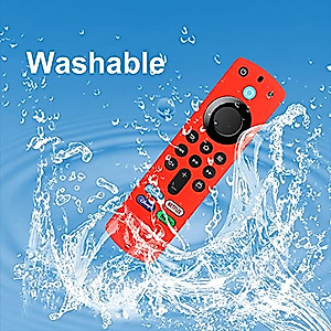 TOKERSE 3 Pack Remote Cover for FireStick 3rd Gen 2021 / 4K Max 2021 - Silicone Case for FireSticksticktv 4K+ 2021 Voice Remote Case Cover Sleeve Skin with Lanyard - Red Blue Purple