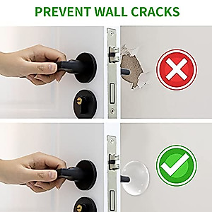 Door Stopper Wall Protector 2" (6 PCS) Silicone Wall Protectors from Door Knobs Door Knob Wall Protector Protects Every Wall Surface (Clear(6pcs))