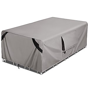 Outdoor Furniture Set Covers Waterproof 84 x 84 inch Weatherproof Square Cover, 600D Heavy Duty for Outside Dining Table and Chairs fit 7 x 7 ft, 80 x 80 inch Table