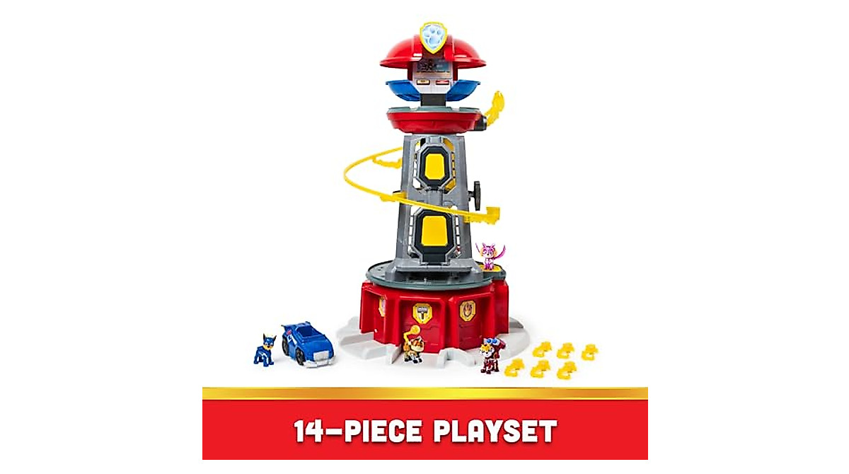 Paw Patrol Mighty Lookout Tower with 4 Exclusive Figures & Lights