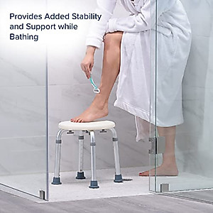 Drive Medical RTL12004KD Handicap Bathroom Stool, White