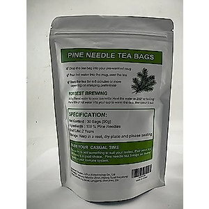 Organic Pine Needle Tea Bags, Natural Herbal Caffeine Free Teabag, Premium Pine Needles 30 Tea Bag - Strengthens Immunity