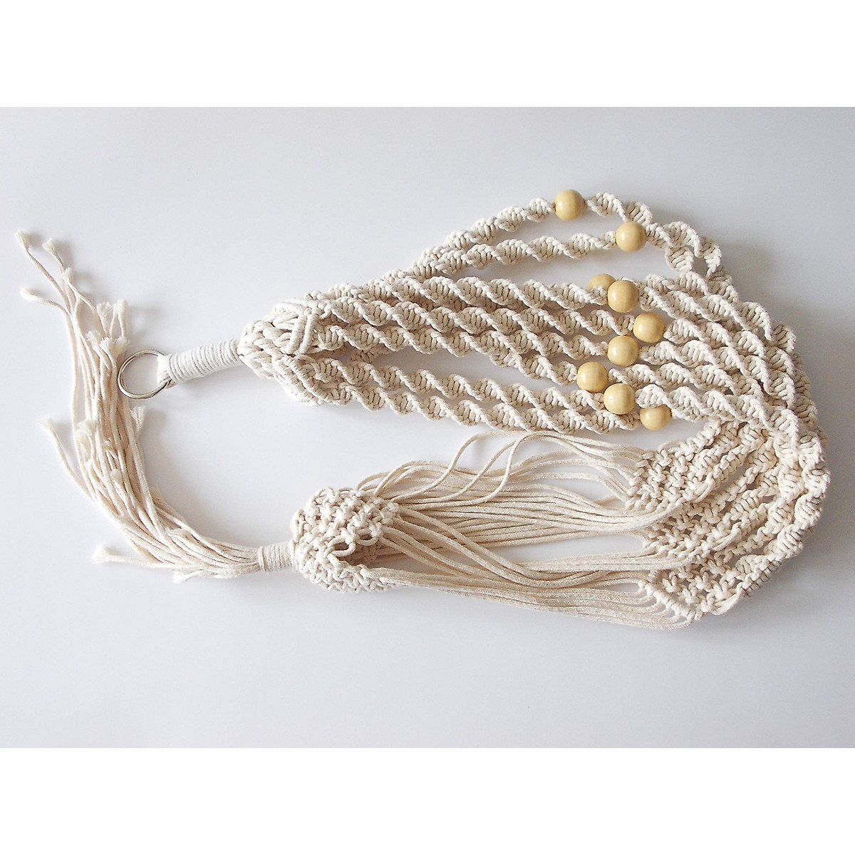Macrame plant hanger-cotton rope -42 inches (110 cm) long-macrame shelf-candle holder- pot hanger or macrame hanging table