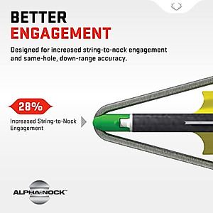 TenPoint Alpha-Nock Receiver, Yellow (.297 Inside Diameter) - Pack of 6 - Compatible with CenterPunch & Pro Elite Arrows