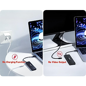 4-Port USB C Hub,USB C to USB C Hub,10Gbps USB C Splitter for Laptop [Data Transfer Only],USB C 3.2 Multiport Adapter for iPhone 15 Pro/Pro Max,MacBook Air/Pro,Mac Mini,iMac,Dell XPS