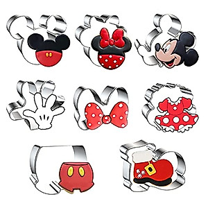Mickey Cookie Cutter Set, Mickey Cutters Stainless Steel Fondant Cutters (Cartoon Cookie Cutters Set)