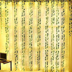 118 FT Artificial Ivy Garland, Fake Ivy Leaves Fake Leaf Plants Vine Hanging Garland Ivy Foliage Leaves for Wedding Party Kitchen Office Outdoor Greenery Wall Décor, Style 3