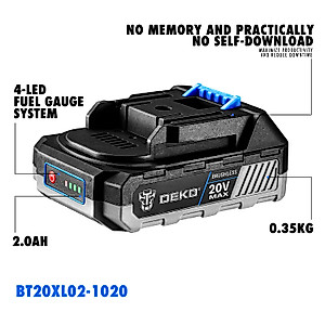 DEKOPRO 20V 2.0Ah Lithium-ion Battery Pack