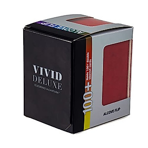 Ultra Pro - Vivid Alcove Flip Deck Box (Red) - Protect and Store up to 100 Double Sleeves Standard Size Cards, Perfect for Sports Cards, Gaming Cards & Collectible Trading Cards