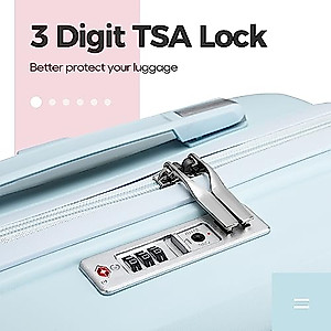 Melalenia Luggage Carry On Suitcase Sets, Expandable PP Hard Shell Suitcase with Spinner Wheels,Travel Luggage with TSA Locks 22x14x9 Airline Approved