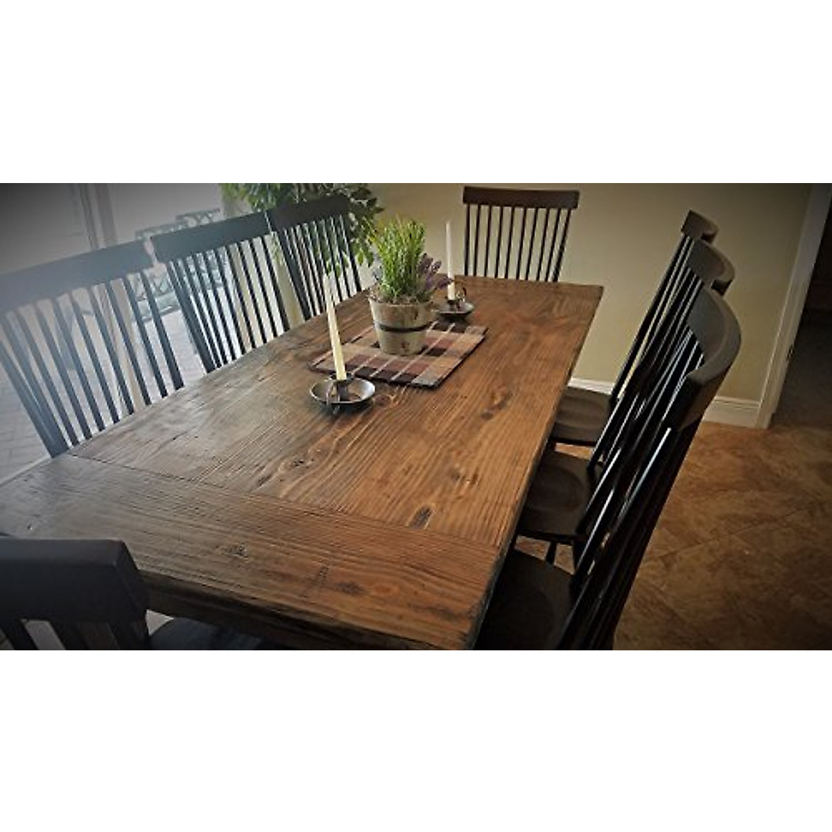 Farm Table with Spindle Legs - Solid Wood Trinity Class Table