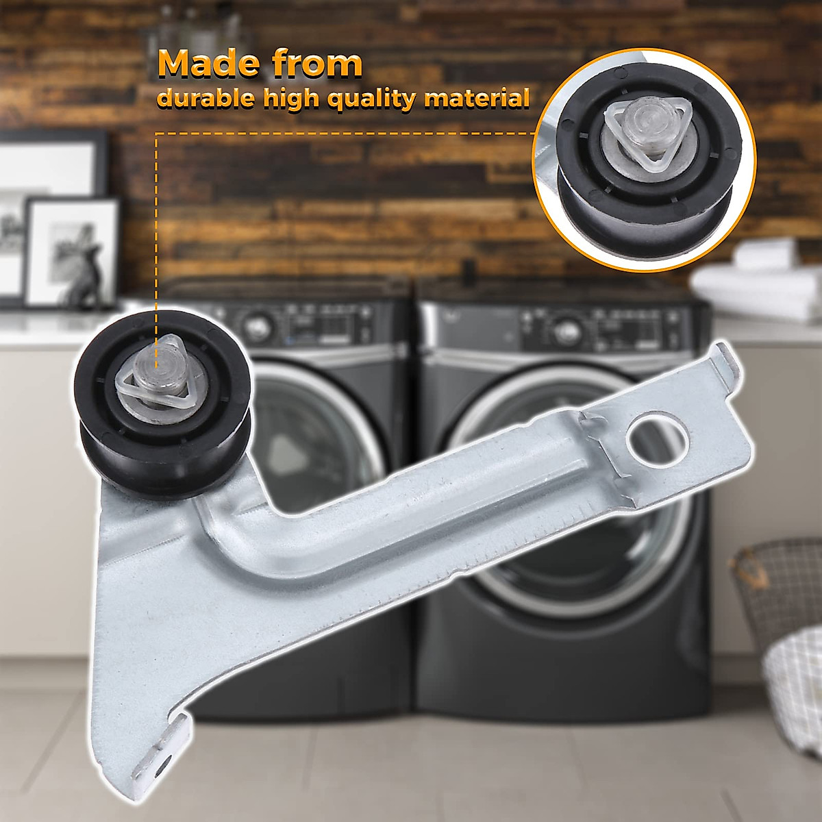 8547174 Dryer Idler Pulley, Replace 8547174VP PS1487714 AP3890848 AP5983811 1201316 AH1487714 EA1487714, Replacement for Whirlpool, Maytag, Kenmore, Kitchen Aid