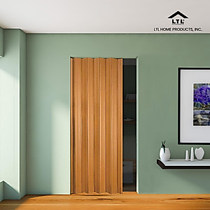 LTL Home Products HSR3680F Regent Interior Accordion Folding Door, 36" x 80", Fruitwood