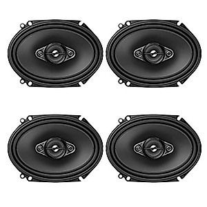 2 Pairs of Pioneer 5x7/ 6x8 Inch 4-Way 350 Watt Car Audio Speakers | TS-A6880F (4 Speakers) + Free Gravity Mobile Bracket Holder