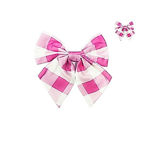 HAOKIDS Girls Pink Costume Dresses Youth Margot Robbie Movie Cosplay Outfit Kids Princess Bowknot Halloween Party Gift