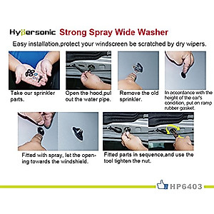 Hypersonic Universal Car Windshield Washer Sprayer 2Pcs Vehicle Nozzle