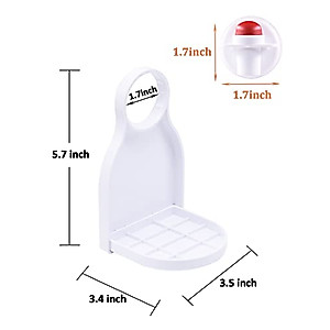 KTCEFE Plastic Drying Rack Detergent Cup Holder - Fabric Softener Liquid Tray Dispenser Organizer with Strong Grip, Keeps Laundry Room Tidy (1 Pack)