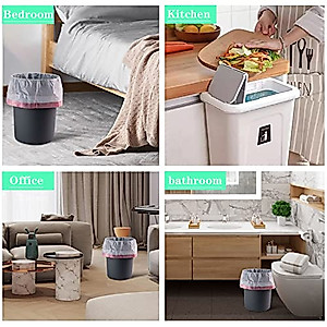 75 Count Small Trash Bags/4 Gallon Drawstring Trash Bags Extra Thick Drawstring Garbage Bags Wastebasket Bin Liners Plastic Trash Bags for Bathroom, Bedroom, Office, Car, Kitchen, Home -White