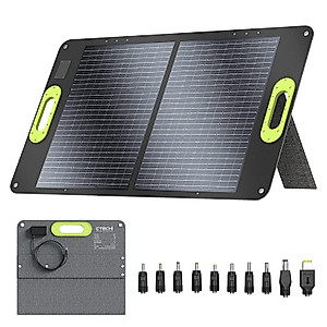 CTECHi 60W Foldable Solar Panel, Portable Solar Charger Kit, IP67 Waterproof for Portable Power Station Generator, Off-Grid Power, Outdoor Camping Van RV Trip and Emergency