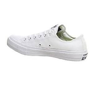 Converse Mens Chuck Taylor All Star Low II White Sneaker - 4 Men - 6 Women