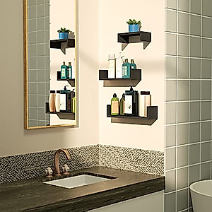 SRIWATANA U Shelves Set of 3 and Small Floating Shelves Set of 4