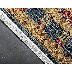 Unique Loom Edinburgh Collection Area Rug - Canmore (5' 1" x 8' Rectangle, Navy Blue/ Tan)