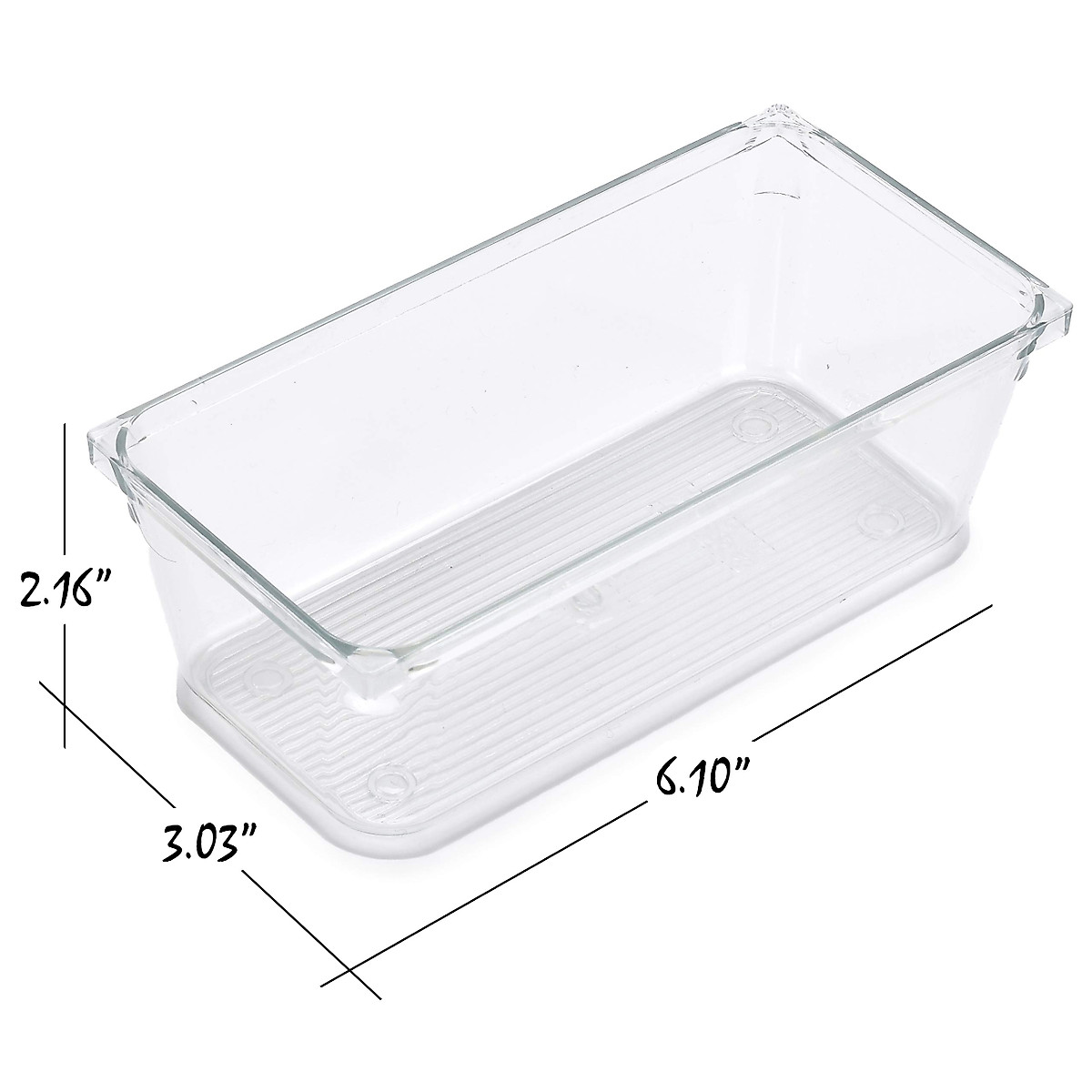 Clear Drawer Organizer - Easily Organize and Customize the Layout of Drawers. Great for Office Desk, Utensils, Cosmetics and Makeup. (8-Piece Set)