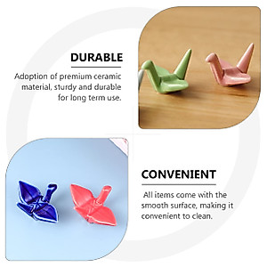 Veemoon 12 Pcs Chopstick Rest Ceramics Animal Chopsticks Pillow