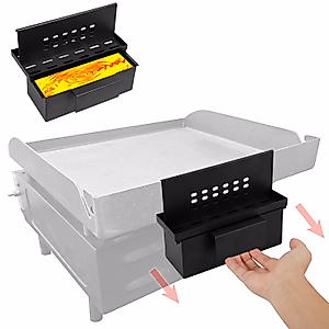 Rear Grease Catcher for Blackstone Griddle 36''/28''/22''/17'', Innovative Pull-out Grease Gate Large Capacity Drip Pans Grease Trap Upgrade Integrated Drainage Funnel Cup for Blackstone Accessories