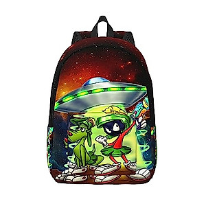DHOUTSL Canvas Backpacks Marvin Anime The Martian Laptop Backpack Unisex Multipurpose Double Shoulder Bag for Camping Travle Work Hiking Gifts